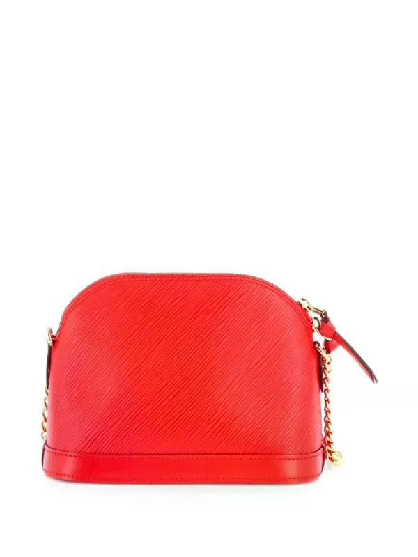 LOUIS VUITTON Alma Chain Handbag Epi Leather Mini Crossbody Bag - Red