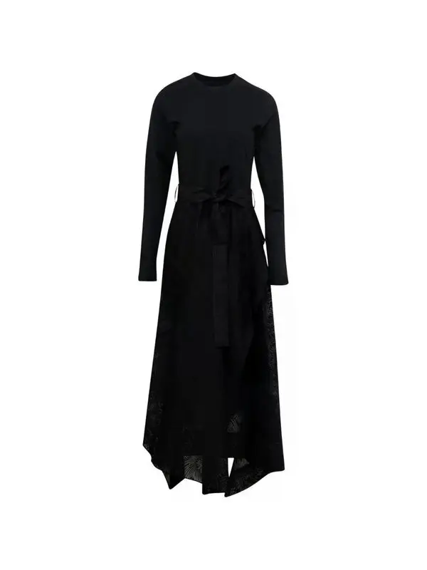 3.1 Phillip Lim Belted Floral-jacquard Maxi Dress - Black