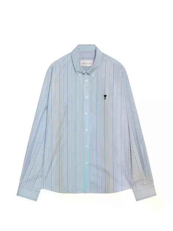 AMI Paris De Coeur Striped Shirt