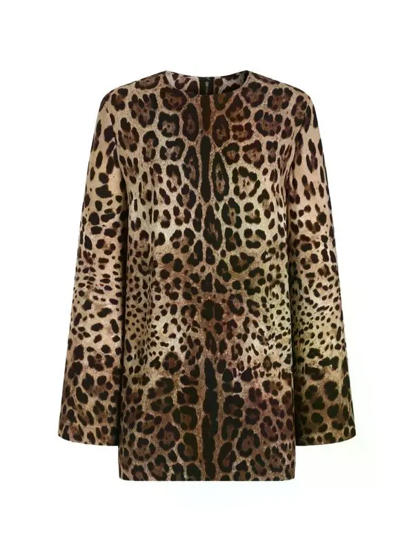 Dolce & Gabbana Leo-print Charmeuse Top