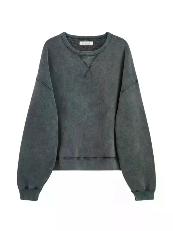 SUNFLOWER Cropped Washed-fleece Sweater