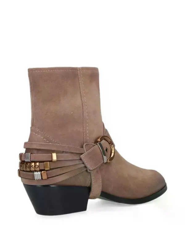 Pinko Buckled Suede Boots