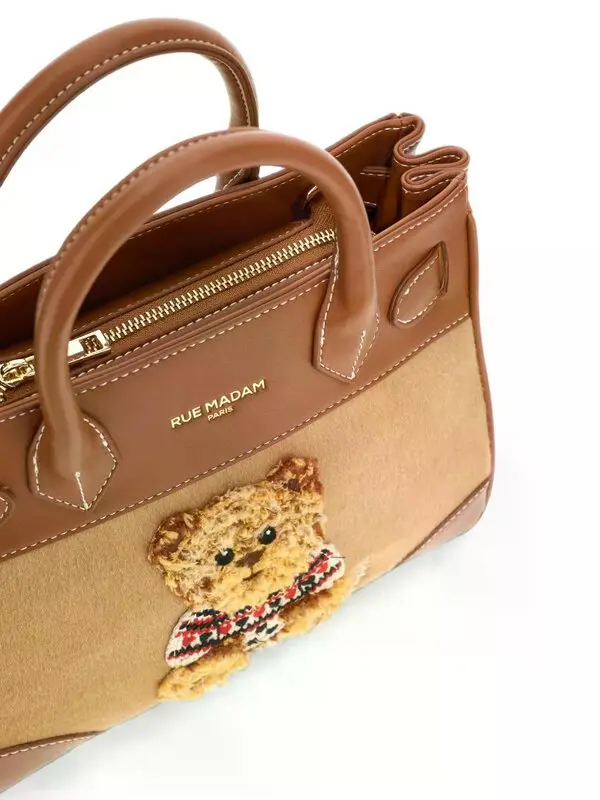 RUE MADAM PARIS Marvin Love Teddy-bear Patch Panelled Tote Bag