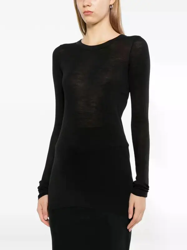 Rick Owens Rib T-shirt - Black