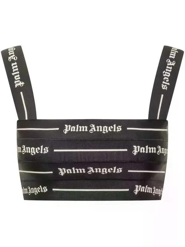 Palm Angels Logo-tape Crop Top
