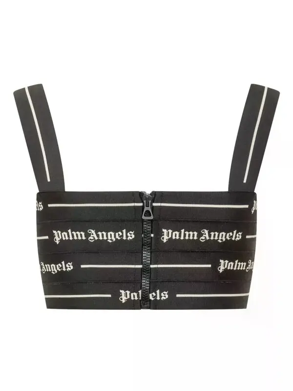 Palm Angels Logo-tape Crop Top