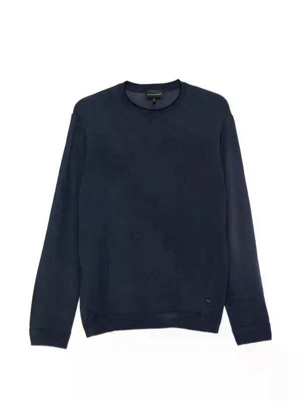 Emporio Armani Logo-patch Wool Sweater