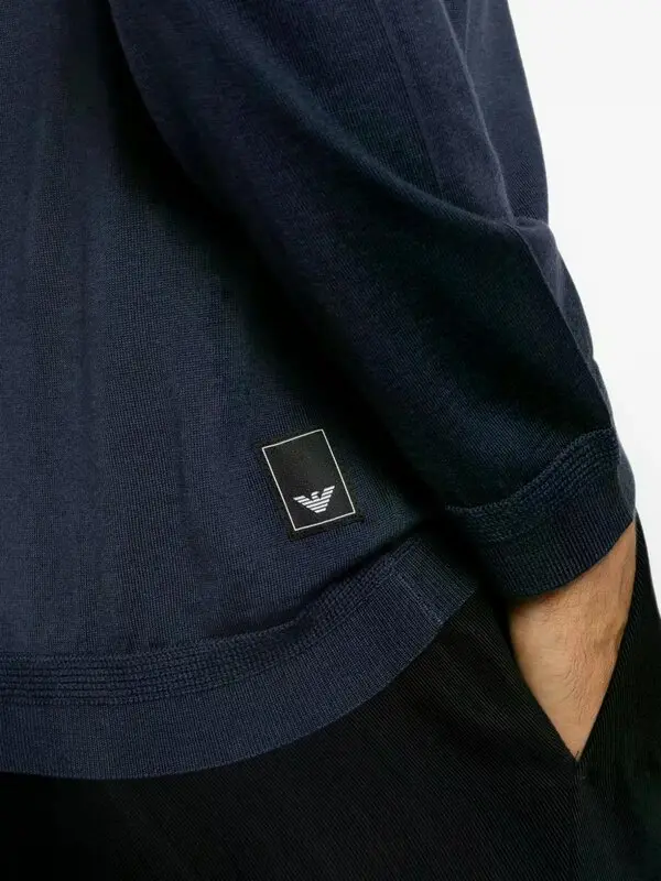 Emporio Armani Logo-patch Wool Sweater