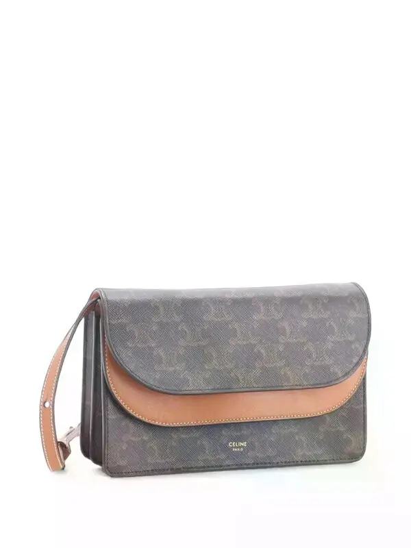 Celine Wallet On Strap Triomphe Coated Canvas Crossbody Bag