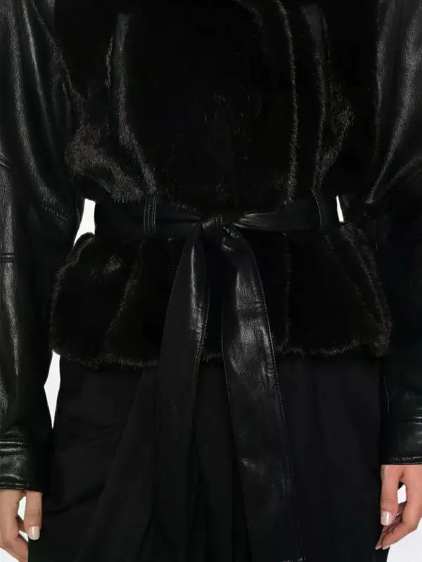VALENTINI 1972 Faux-fur Belted Jacket