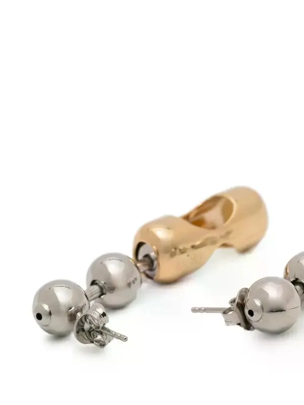 MAISON MARGIELA Beaded Asymmetric Earrings