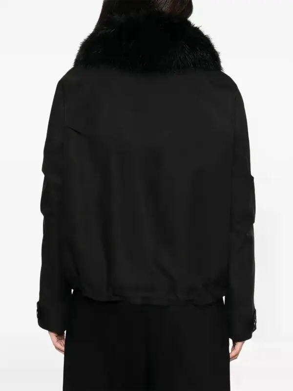 VALENTINI 1972 Faux-fur-trim Jacket - Black