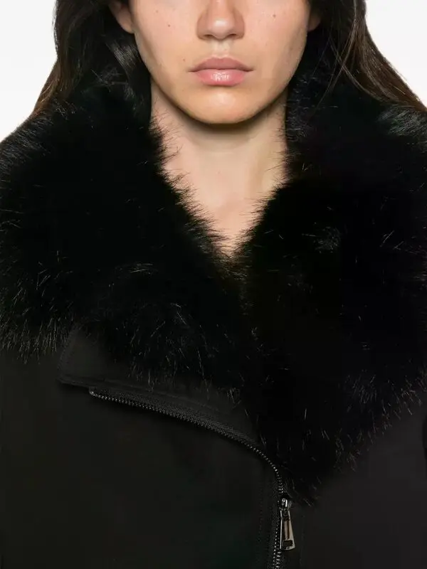 VALENTINI 1972 Faux-fur-trim Jacket - Black