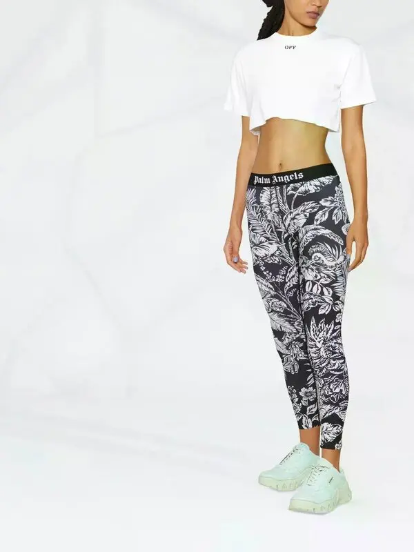 Palm Angels Jungle Parrots Stretch Leggings