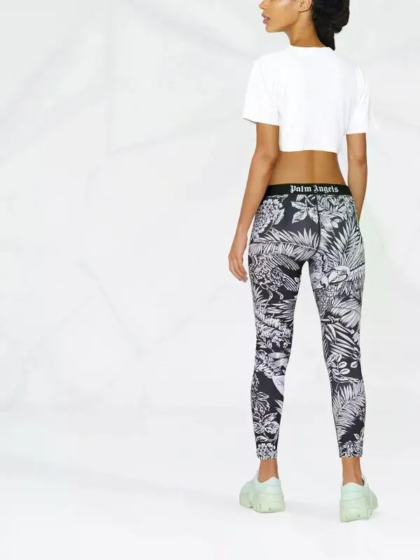 Palm Angels Jungle Parrots Stretch Leggings