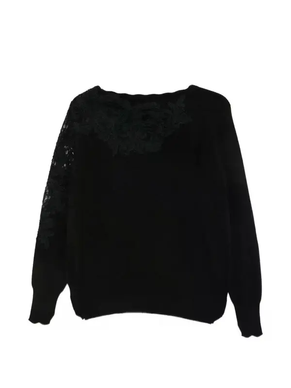 Ermanno Scervino Lace-panelled Cashmere Sweater