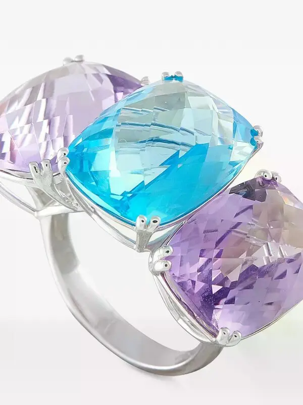 LB EXCLUSIVE Amethyst And Topaz Bypass Ring