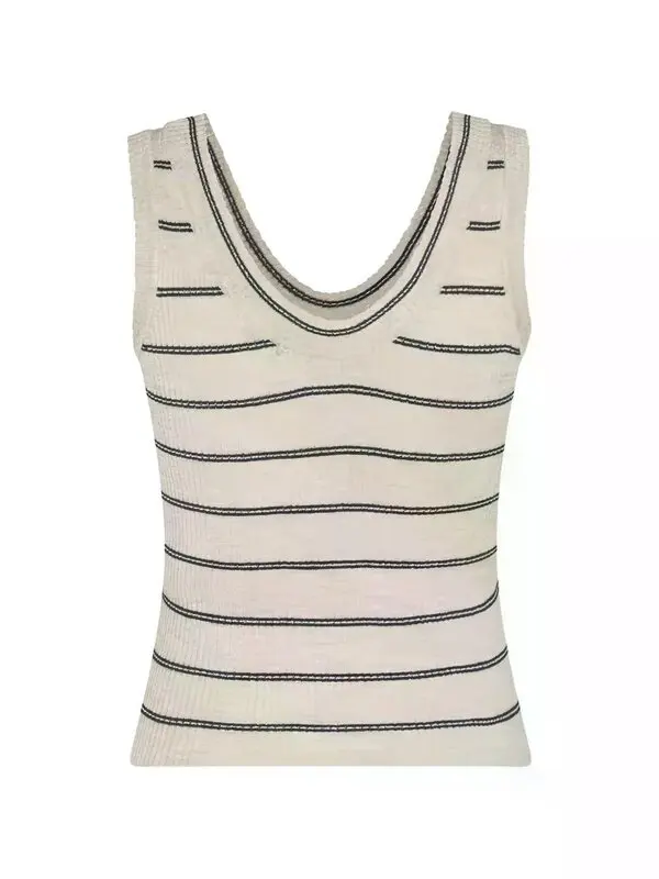 Brunello Cucinelli Striped Tank Top - Neutrals