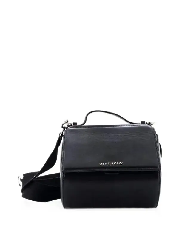 Givenchy Logo Strap Pandora Box Bag Leather Mini Crossbody Bag