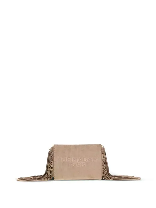 RUE MADAM PARIS Canyon Fringed Suede Shoulder Bag - Neutrals