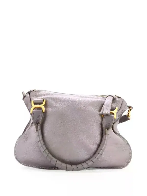 Chloé Marcie Leather Medium Satchel - Grey