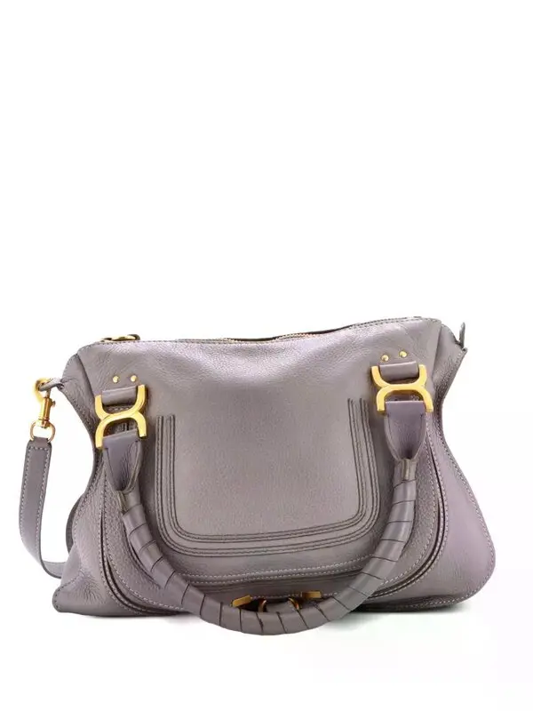 Chloé Marcie Leather Medium Satchel - Grey