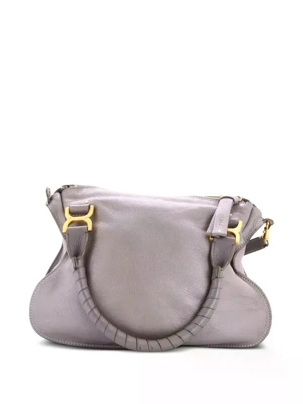 Chloé Marcie Leather Medium Satchel - Grey