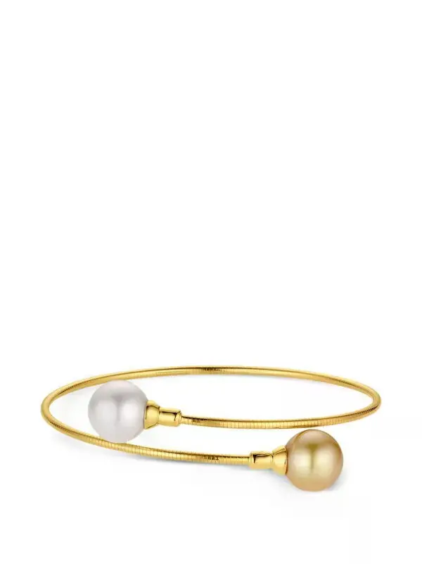 BAGGINS South Sea Pearl Wire Bangle Bracelet - Gold
