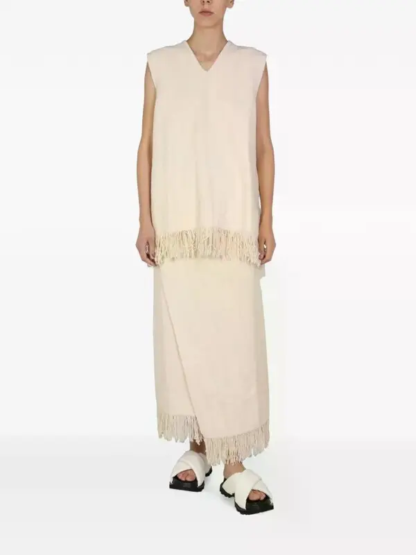 JIL SANDER Fringed Wrap Skirt