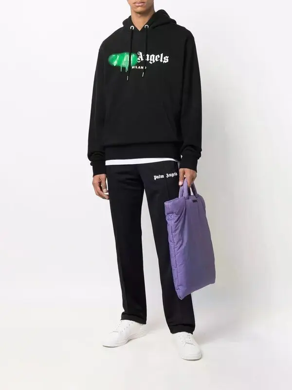 Palm Angels Milano Sprayed-logo Hoodie