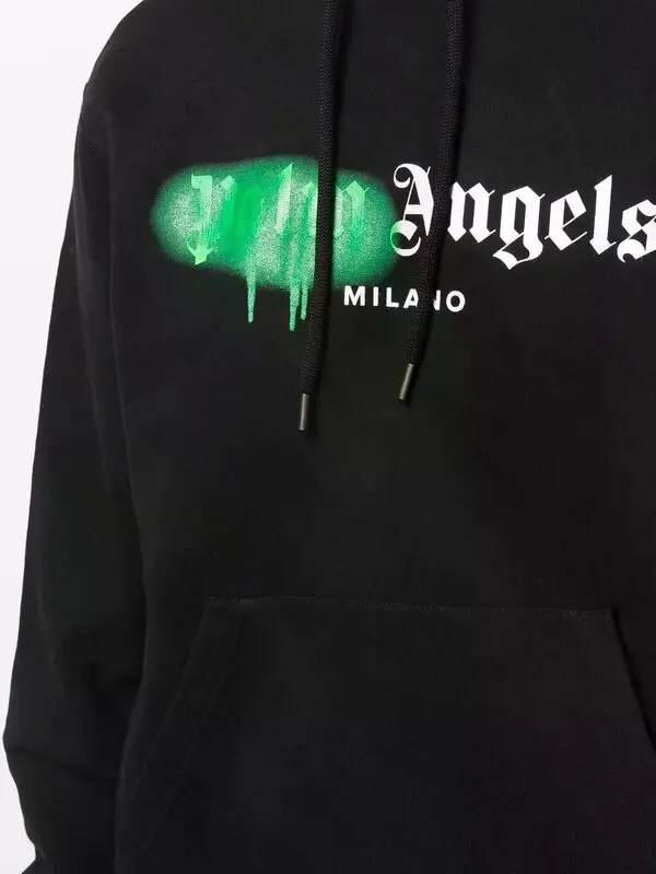 Palm Angels Milano Sprayed-logo Hoodie