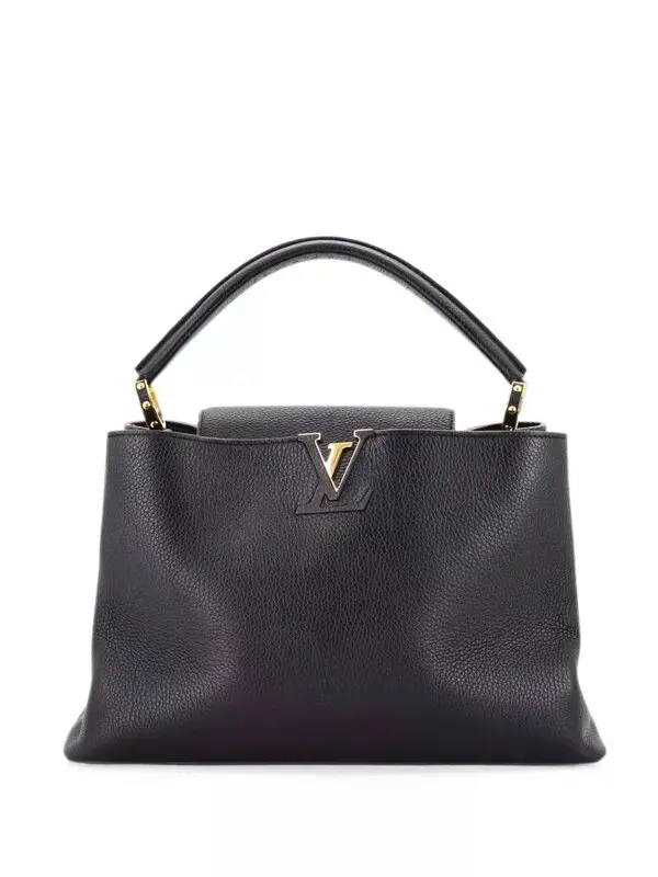 LOUIS VUITTON Capucines Bag Leather Mm Satchel