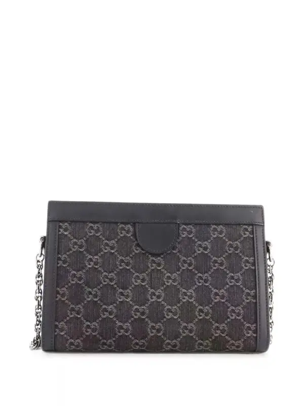 Gucci Ophidia Chain Gg Denim Small Shoulder Bag