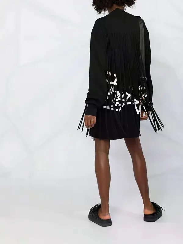 Palm Angels Two-tone Fringed Dress