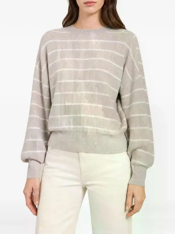 Brunello Cucinelli Striped Ribbed-knit Sweater
