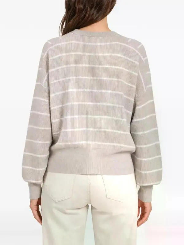 Brunello Cucinelli Striped Ribbed-knit Sweater