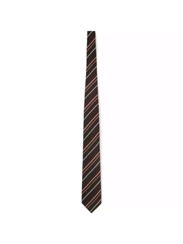 TOM FORD Diagonal-stripe Silk Tie - Brown