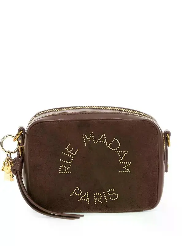 RUE MADAM PARIS The Camera Studded Suede Shoulder Bag