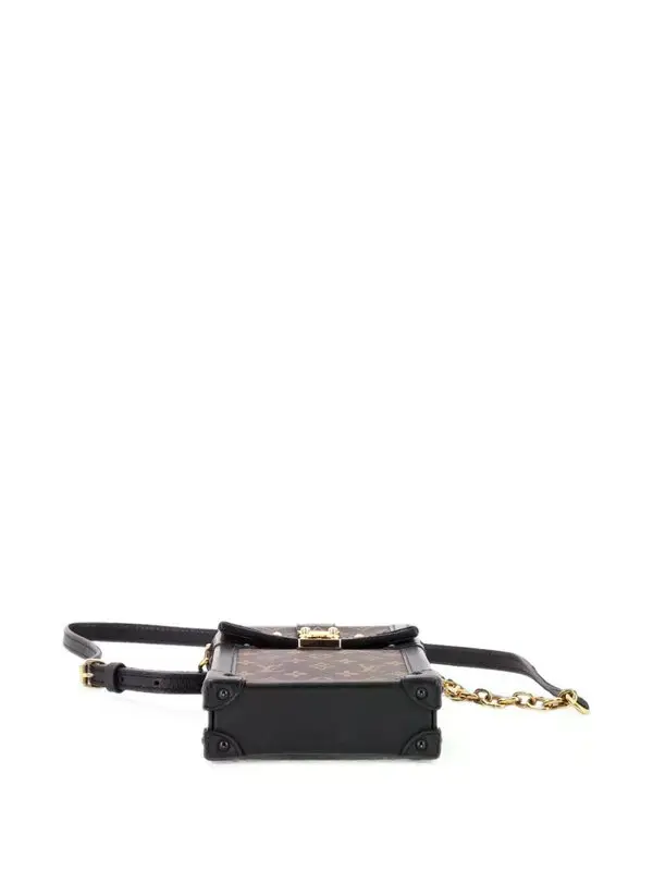 LOUIS VUITTON Vertical Trunk Pochette Monogram Canvas Crossbody Bag