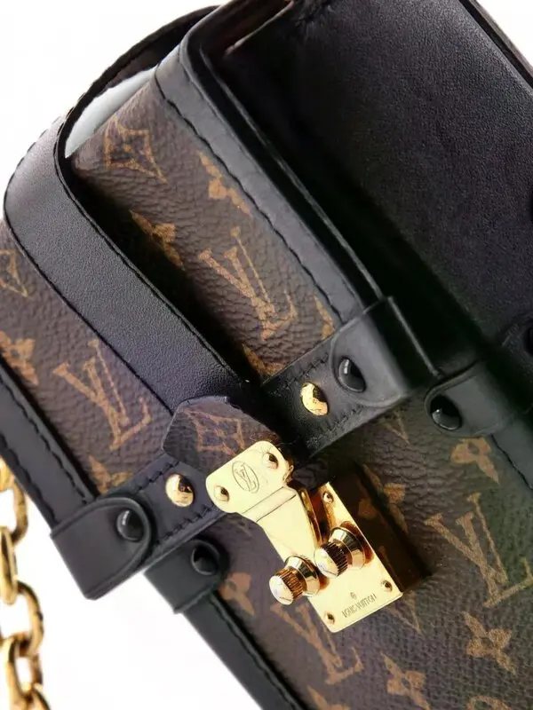 LOUIS VUITTON Vertical Trunk Pochette Monogram Canvas Crossbody Bag