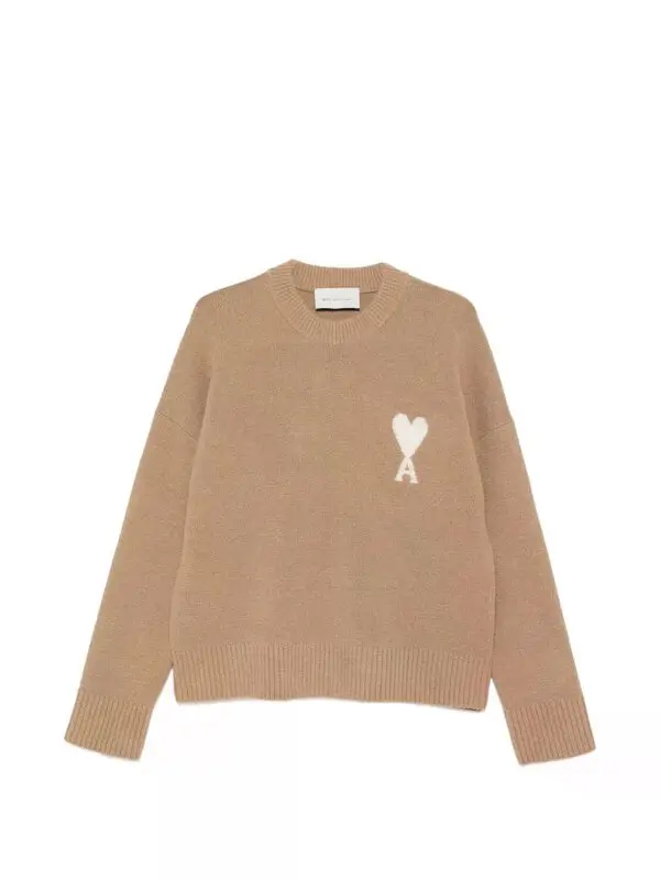 AMI Paris De Coeur Intarsia-knit Sweater
