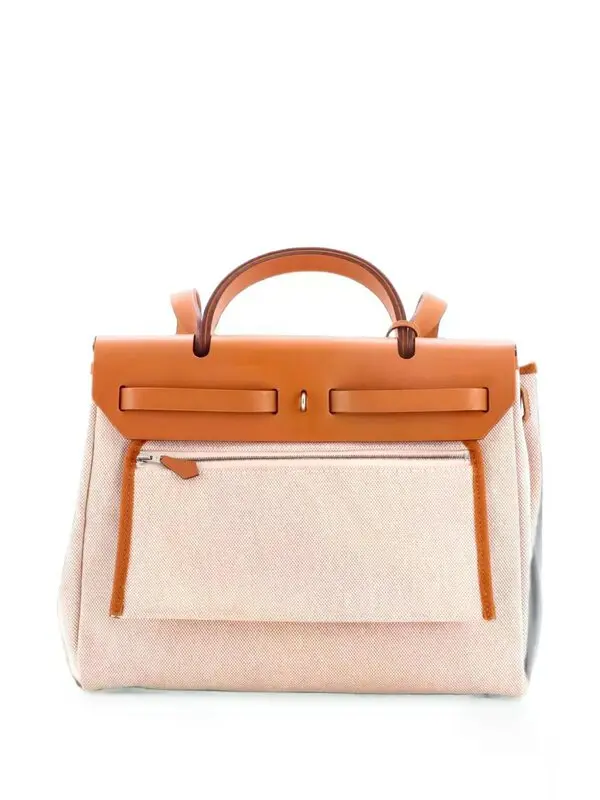 Hermès Herbag Zip Pegase Pop Toile And Leather 31 Shoulder Bag
