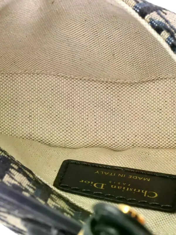 Dior Bobby Flap Bag Oblique Canvas East West Shoulder Bag - Blue