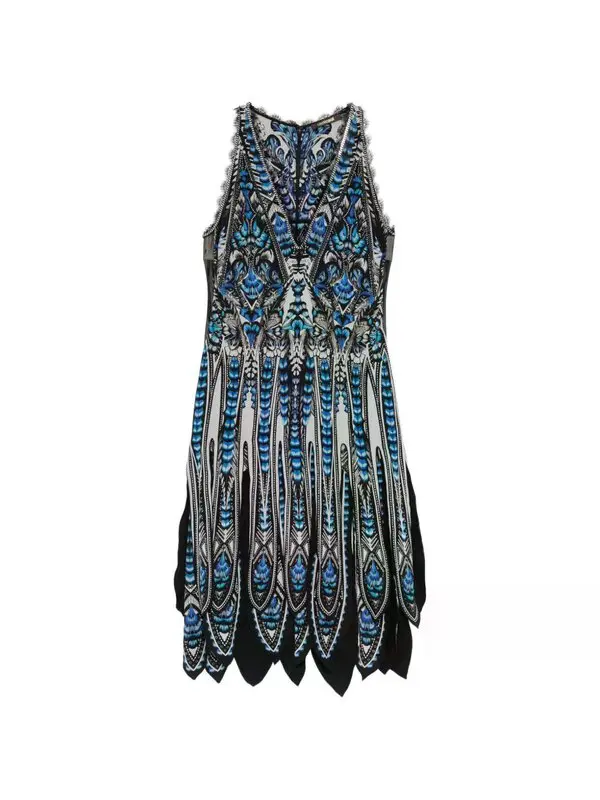 Roberto Cavalli All-over Graphic-print Dress - Blue