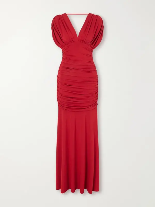 Simkhai Norvelle Gathered Jersey Gown