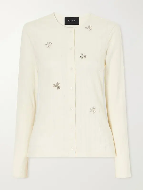 Simone Rocha Embellished Cotton Cardigan