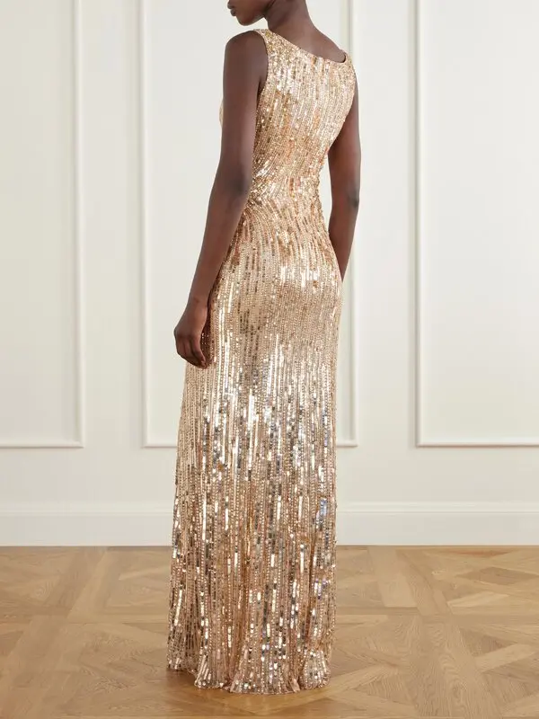 Jenny Packham Solaris Sequin And Crystal-embellished Tulle Gown