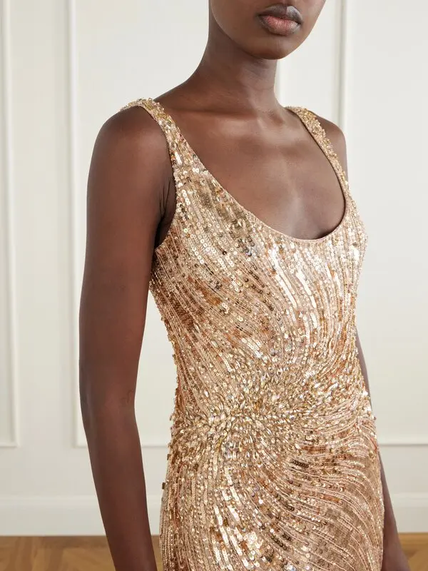 Jenny Packham Solaris Sequin And Crystal-embellished Tulle Gown