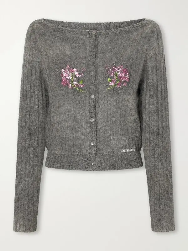 SHUSHU/TONG Embellished Knitted Cardigan