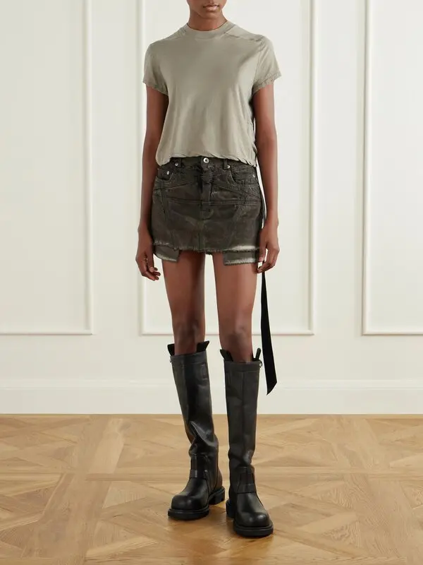 Rick Owens Cropped Cotton-jersey T-shirt